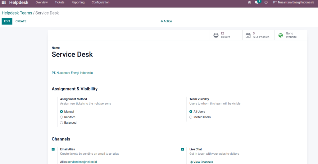 Helpdesk - Astina ERP